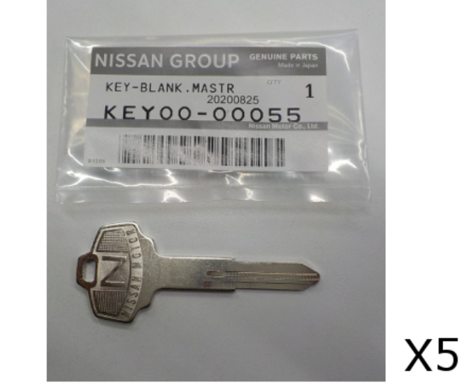 Nissan Genuine Key Blank Hakosuka CG10 Master Key KEY00-00055 5 Sets N ...