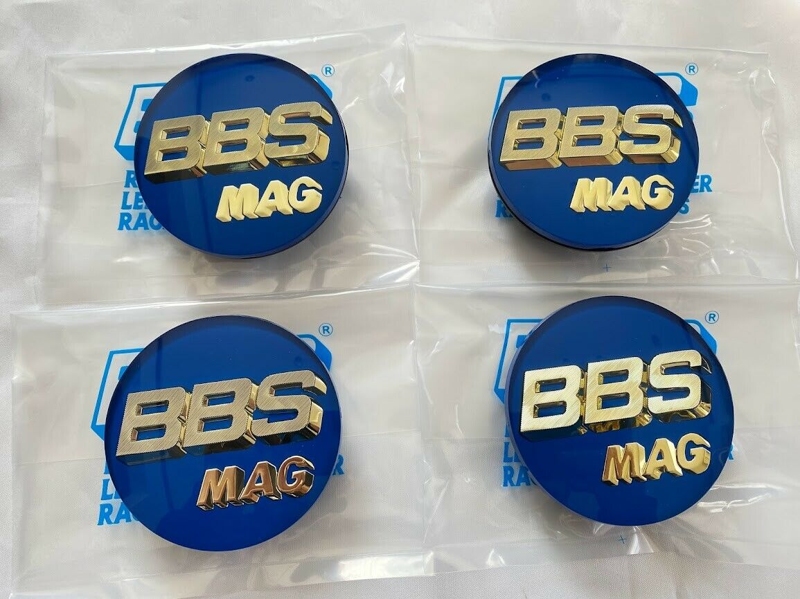 BBS Wheel Center Caps 70mm Genuine Emblem MAG Gold 3D Logo 56.24.197 S ...