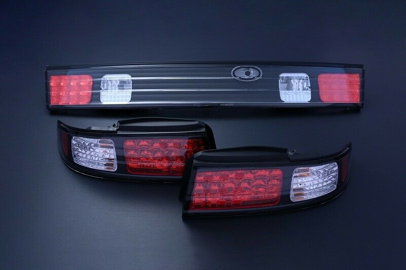 D-MAX LED Tail Lamp & Garnish 3 Set Black For NISSAN Silvia S14 KOUKI ...